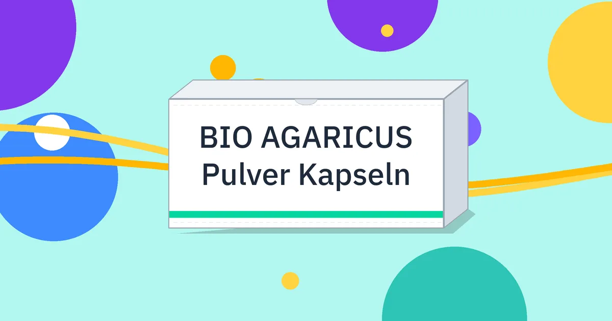 Symbolbild: Packung mit der Aufschrift BIO AGARICUS Pulver Kapseln (PZN 17628398) – Verfügbarkeit und Bezug in Apotheken in Frankfurt am Main