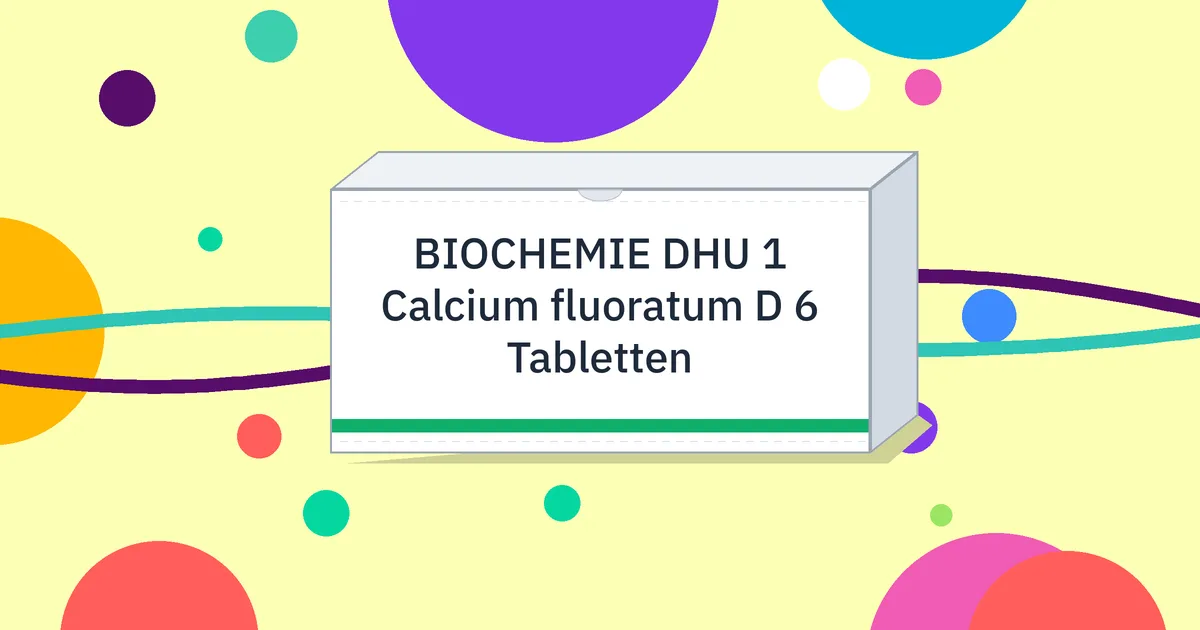 Symbolbild: Packung mit der Aufschrift BIOCHEMIE DHU 1 Calcium fluoratum D 6 Tabletten (PZN 00273778) – Verfügbarkeit und Bezug in Apotheken in Frankfurt am Main