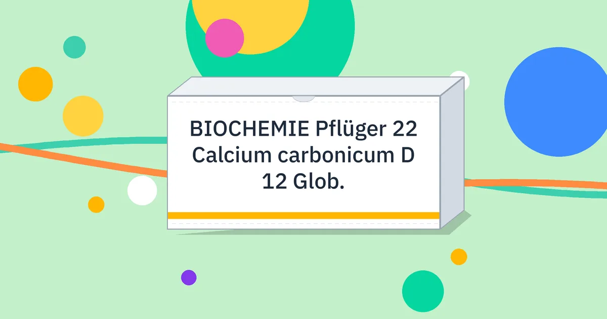Symbolbild: Packung mit der Aufschrift BIOCHEMIE Pflüger 22 Calcium carbonicum D 12 Glob. (PZN 17278372) – Verfügbarkeit und Bezug in Apotheken in Frankfurt am Main