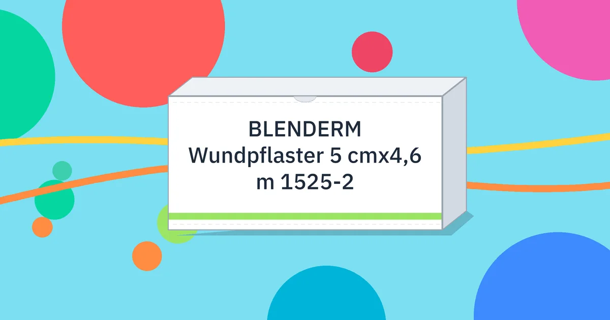 Symbolbild: Packung mit der Aufschrift BLENDERM Wundpflaster 5 cmx4,6 m 1525-2 (PZN 01169178) – Verfügbarkeit und Bezug in Apotheken in Frankfurt am Main