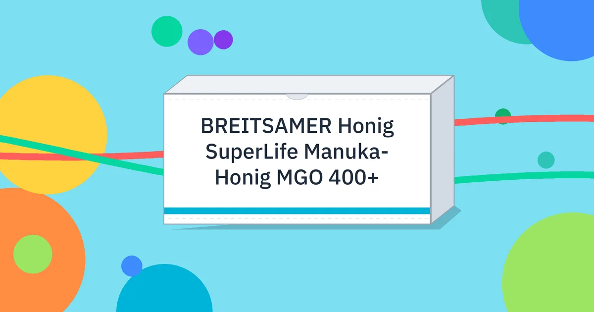 Symbolbild: Packung mit der Aufschrift BREITSAMER Honig SuperLife Manuka-Honig MGO 400+ (PZN 19300414) – Verfügbarkeit und Bezug in Apotheken in Frankfurt am Main