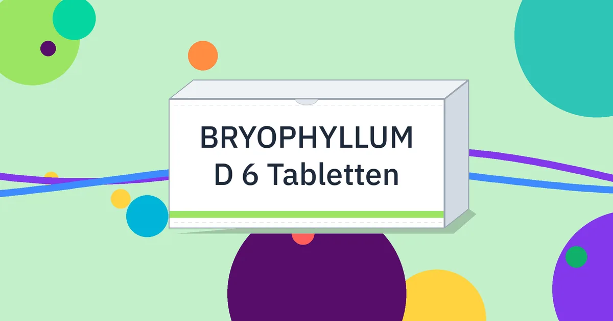 Symbolbild: Packung mit der Aufschrift BRYOPHYLLUM D 6 Tabletten (PZN 00546911) – Verfügbarkeit und Bezug in Apotheken in Frankfurt am Main