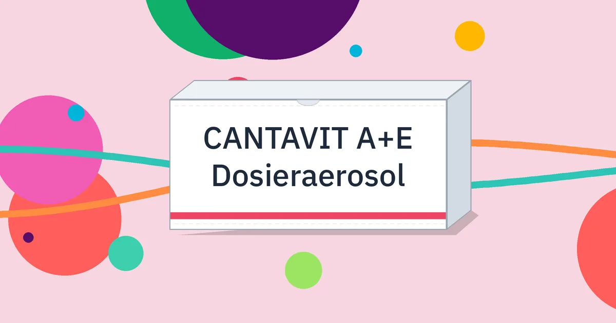 Symbolbild: Packung mit der Aufschrift CANTAVIT A+E Dosieraerosol (PZN 09933207) – Verfügbarkeit und Bezug in Apotheken in Frankfurt am Main