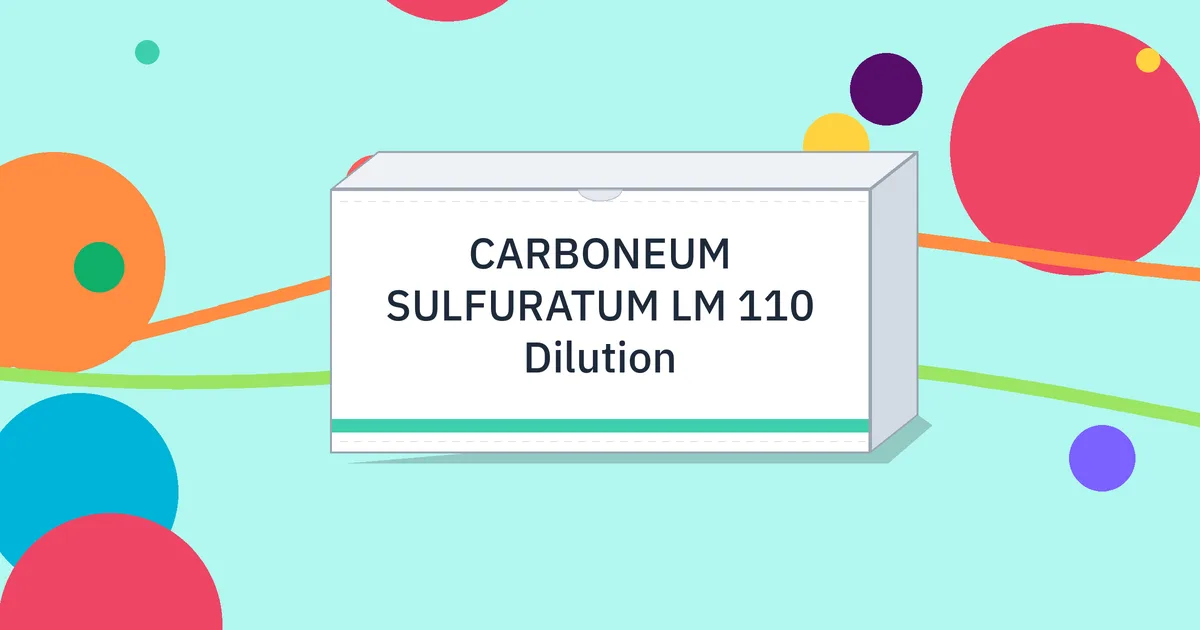 Symbolbild: Packung mit der Aufschrift CARBONEUM SULFURATUM LM 110 Dilution (PZN 12810164) – Verfügbarkeit und Bezug in Apotheken in Frankfurt am Main
