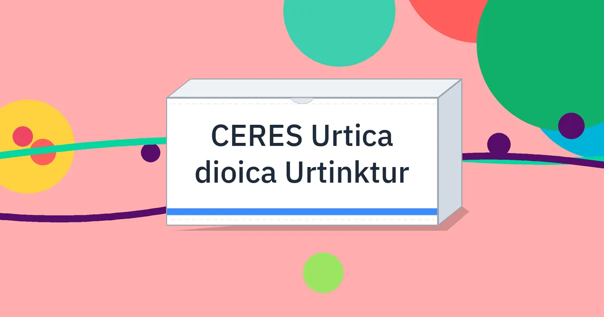 Symbolbild: Packung mit der Aufschrift CERES Urtica dioica Urtinktur (PZN 00425426) – Verfügbarkeit und Bezug in Apotheken in Frankfurt am Main