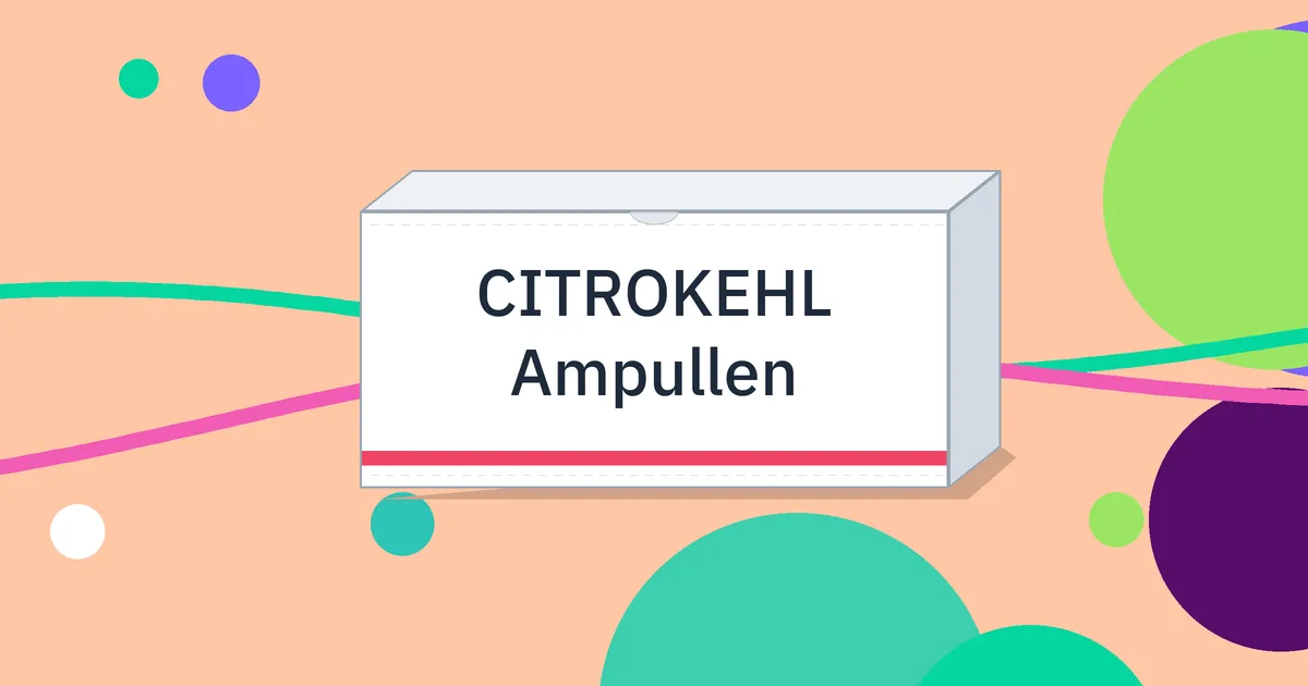 Symbolbild: Packung mit der Aufschrift CITROKEHL Ampullen (PZN 03346615) – Verfügbarkeit und Bezug in Apotheken in Frankfurt am Main