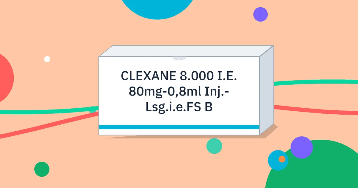 Symbolbild: Packung mit der Aufschrift CLEXANE 8.000 I.E. 80mg-0,8ml Inj.-Lsg.i.e.FS B (PZN 07530942) – Verfügbarkeit und Bezug in Apotheken in Frankfurt am Main