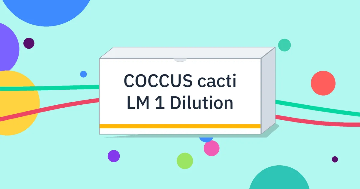 Symbolbild: Packung mit der Aufschrift COCCUS cacti LM 1 Dilution (PZN 01609950) – Verfügbarkeit und Bezug in Apotheken in Frankfurt am Main