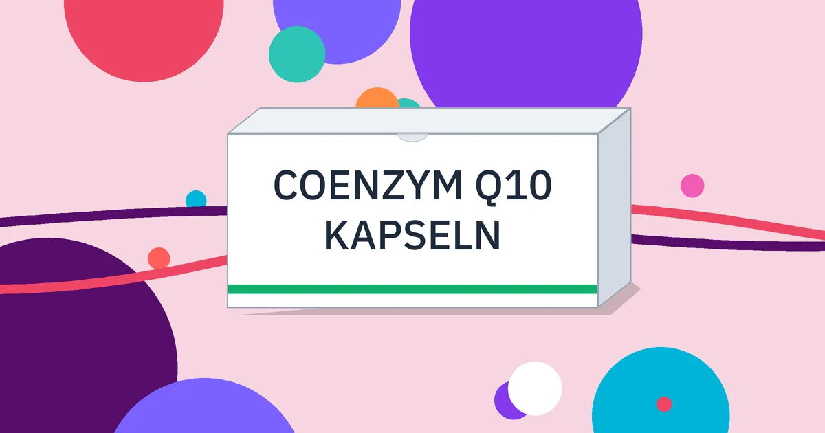 Symbolbild: Packung mit der Aufschrift COENZYM Q10 KAPSELN (PZN 06435124) – Verfügbarkeit und Bezug in Apotheken in Frankfurt am Main
