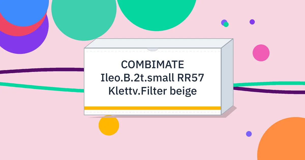 Symbolbild: Packung mit der Aufschrift COMBIMATE Ileo.B.2t.small RR57 Klettv.Filter beige (PZN 09175296) – Verfügbarkeit und Bezug in Apotheken in Frankfurt am Main