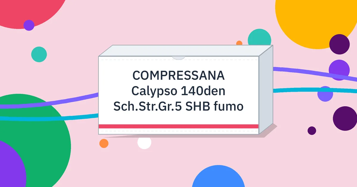 Symbolbild: Packung mit der Aufschrift COMPRESSANA Calypso 140den Sch.Str.Gr.5 SHB fumo (PZN 09077079) – Verfügbarkeit und Bezug in Apotheken in Frankfurt am Main