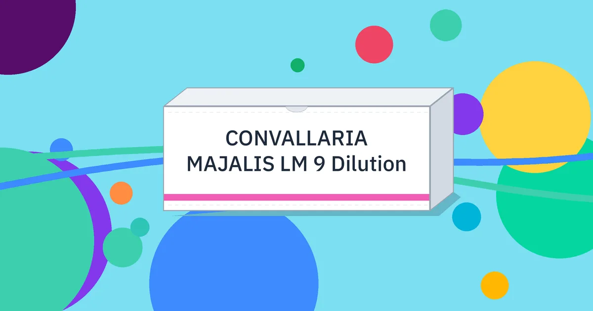 Symbolbild: Packung mit der Aufschrift CONVALLARIA MAJALIS LM 9 Dilution (PZN 12833478) – Verfügbarkeit und Bezug in Apotheken in Frankfurt am Main