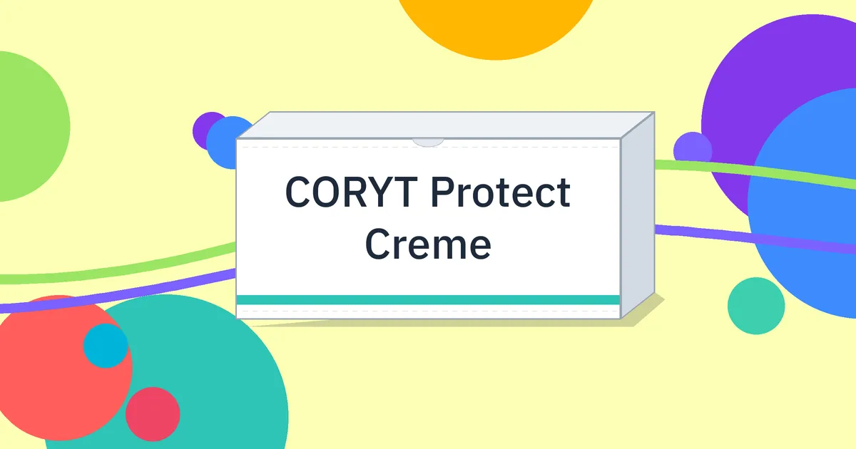 Symbolbild: Packung mit der Aufschrift CORYT Protect Creme (PZN 11565254) – Verfügbarkeit und Bezug in Apotheken in Frankfurt am Main