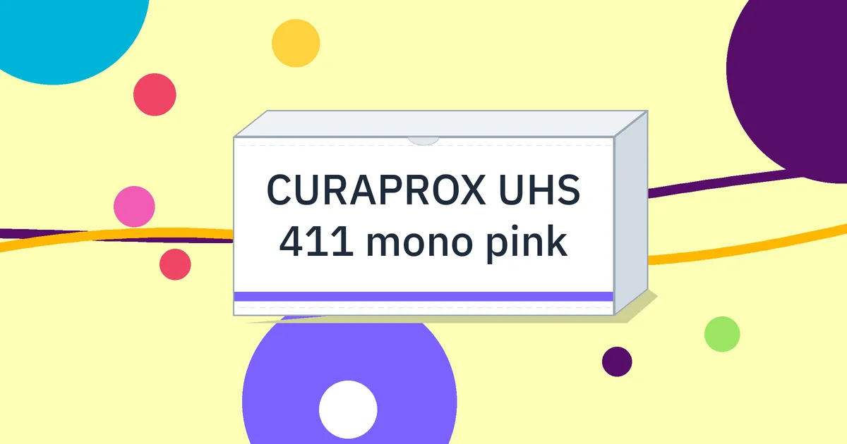 Symbolbild: Packung mit der Aufschrift CURAPROX UHS 411 mono pink (PZN 04672363) – Verfügbarkeit und Bezug in Apotheken in Frankfurt am Main