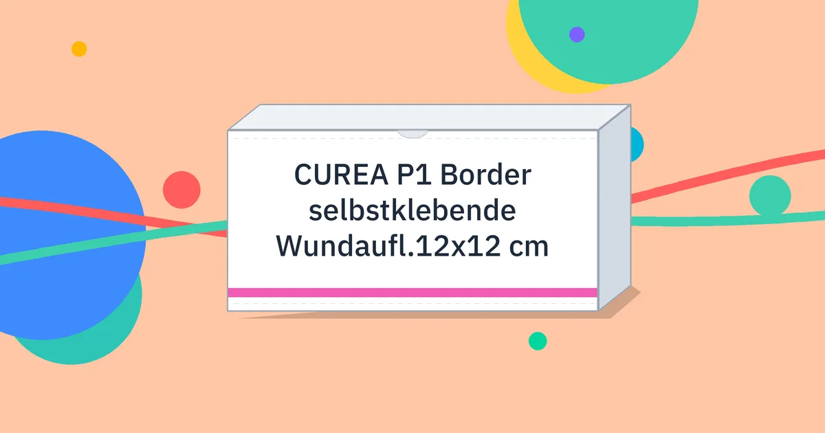 Symbolbild: Packung mit der Aufschrift CUREA P1 Border selbstklebende Wundaufl.12x12 cm (PZN 16034219) – Verfügbarkeit und Bezug in Apotheken in Frankfurt am Main