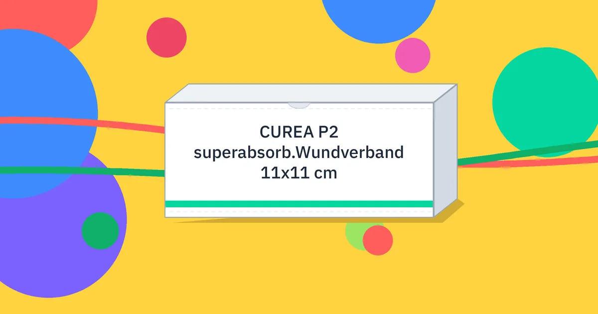 Symbolbild: Packung mit der Aufschrift CUREA P2 superabsorb.Wundverband 11x11 cm (PZN 16005809) – Verfügbarkeit und Bezug in Apotheken in Frankfurt am Main