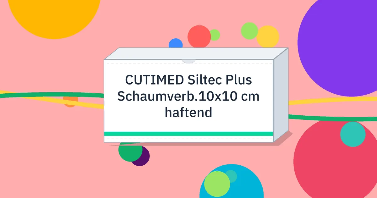 Symbolbild: Packung mit der Aufschrift CUTIMED Siltec Plus Schaumverb.10x10 cm haftend (PZN 16828586) – Verfügbarkeit und Bezug in Apotheken in Frankfurt am Main