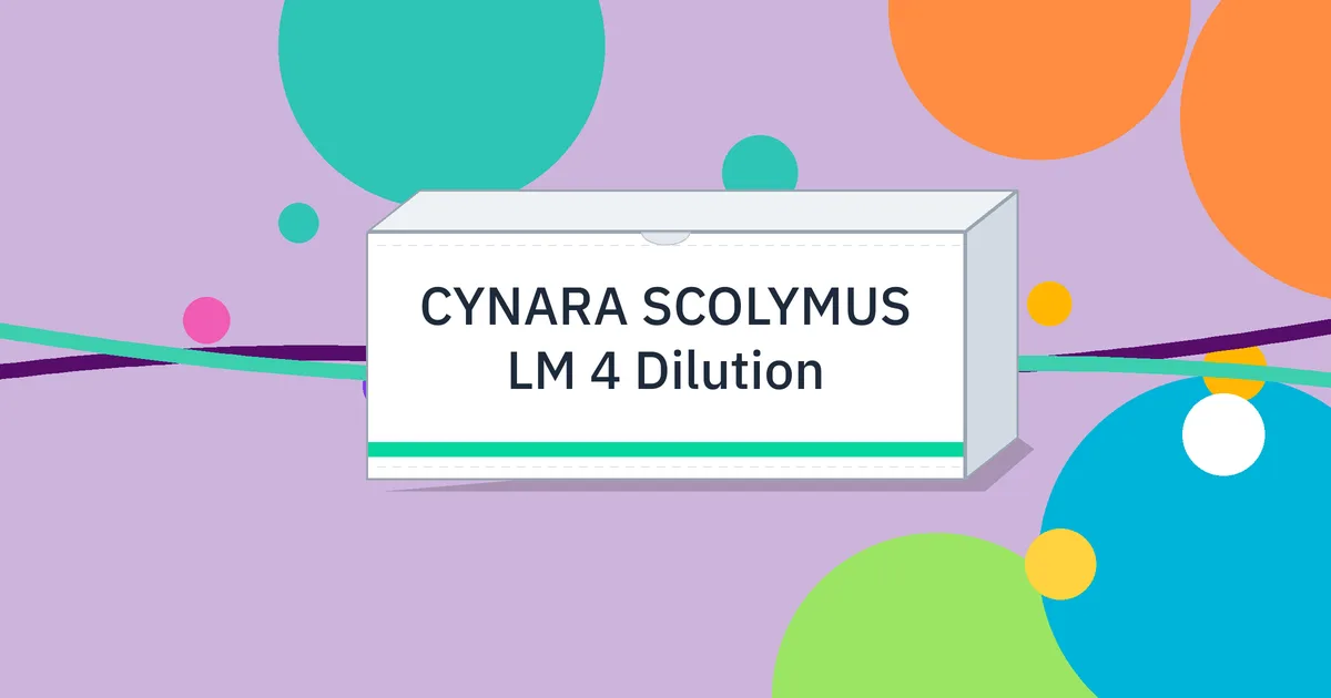 Symbolbild: Packung mit der Aufschrift CYNARA SCOLYMUS LM 4 Dilution (PZN 13459473) – Verfügbarkeit und Bezug in Apotheken in Frankfurt am Main