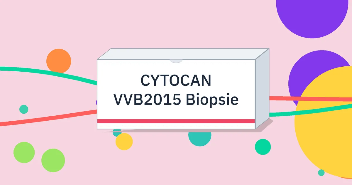 Symbolbild: Packung mit der Aufschrift CYTOCAN VVB2015 Biopsie (PZN 19250573) – Verfügbarkeit und Bezug in Apotheken in Frankfurt am Main
