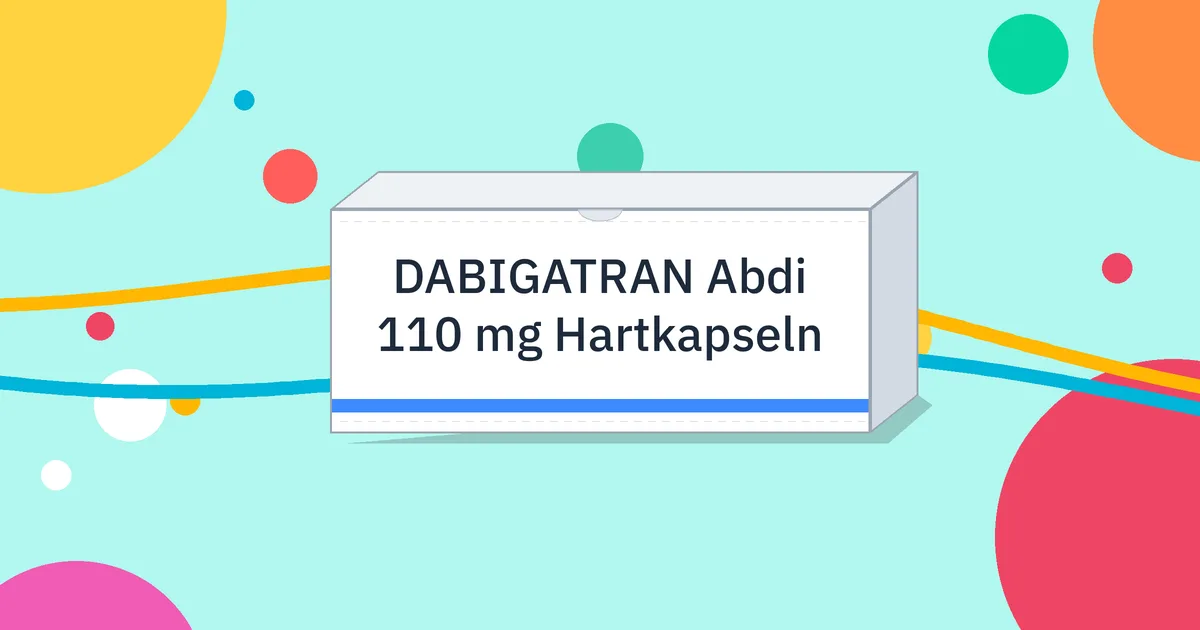 Symbolbild: Packung mit der Aufschrift DABIGATRAN Abdi 110 mg Hartkapseln (PZN 20718018) – Verfügbarkeit und Bezug in Apotheken in Frankfurt am Main