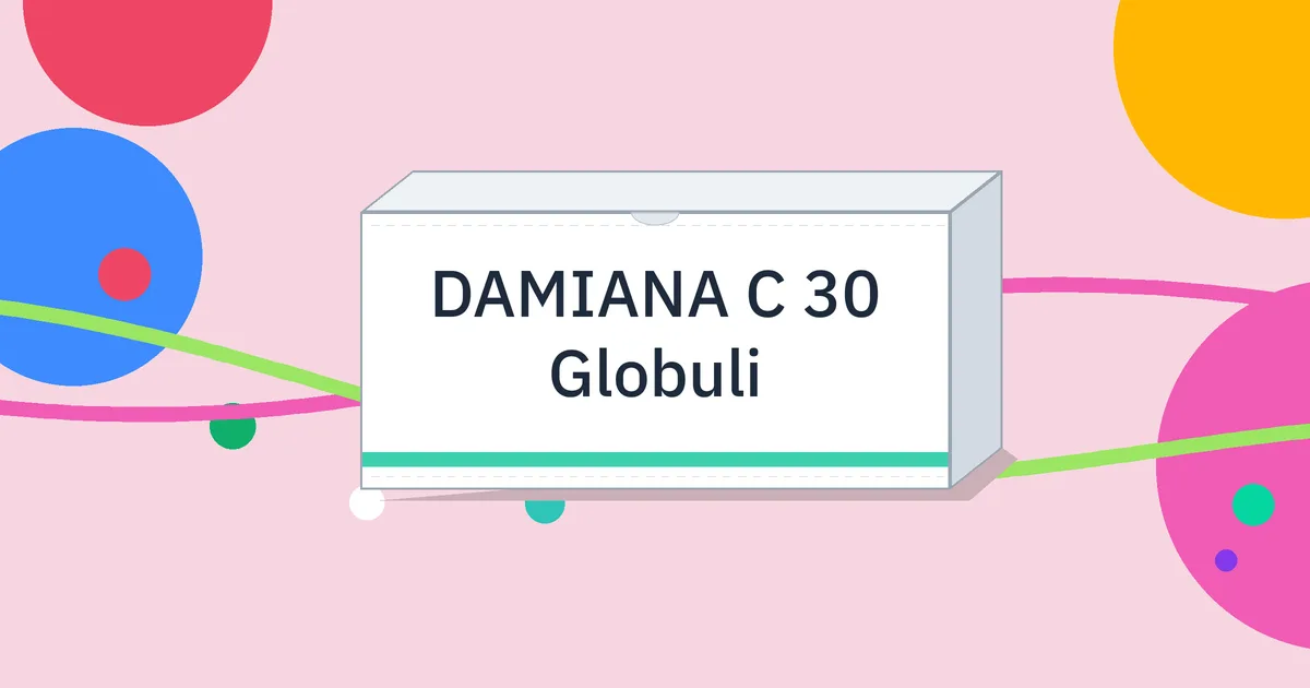 Symbolbild: Packung mit der Aufschrift DAMIANA C 30 Globuli (PZN 16690538) – Verfügbarkeit und Bezug in Apotheken in Frankfurt am Main