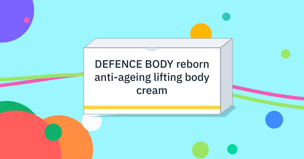 Symbolbild: Packung mit der Aufschrift DEFENCE BODY reborn anti-ageing lifting body cream (PZN 11892272) – Verfügbarkeit und Bezug in Apotheken in Frankfurt am Main