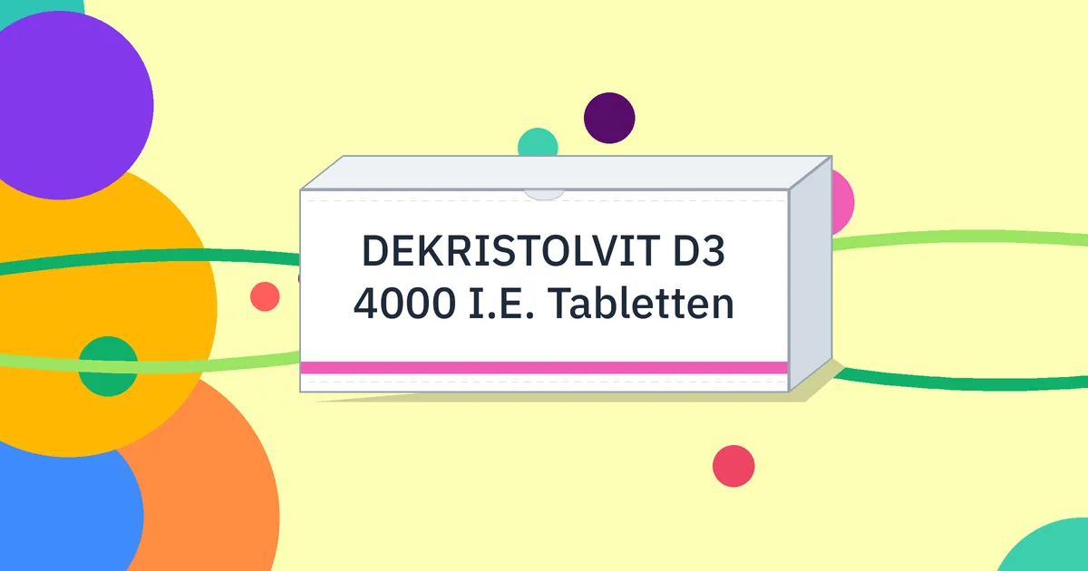 Symbolbild: Packung mit der Aufschrift DEKRISTOLVIT D3 4000 I.E. Tabletten (PZN 10818581) – Verfügbarkeit und Bezug in Apotheken in Frankfurt am Main