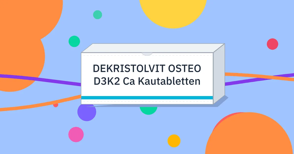 Symbolbild: Packung mit der Aufschrift DEKRISTOLVIT OSTEO D3K2 Ca Kautabletten (PZN 20391965) – Verfügbarkeit und Bezug in Apotheken in Frankfurt am Main