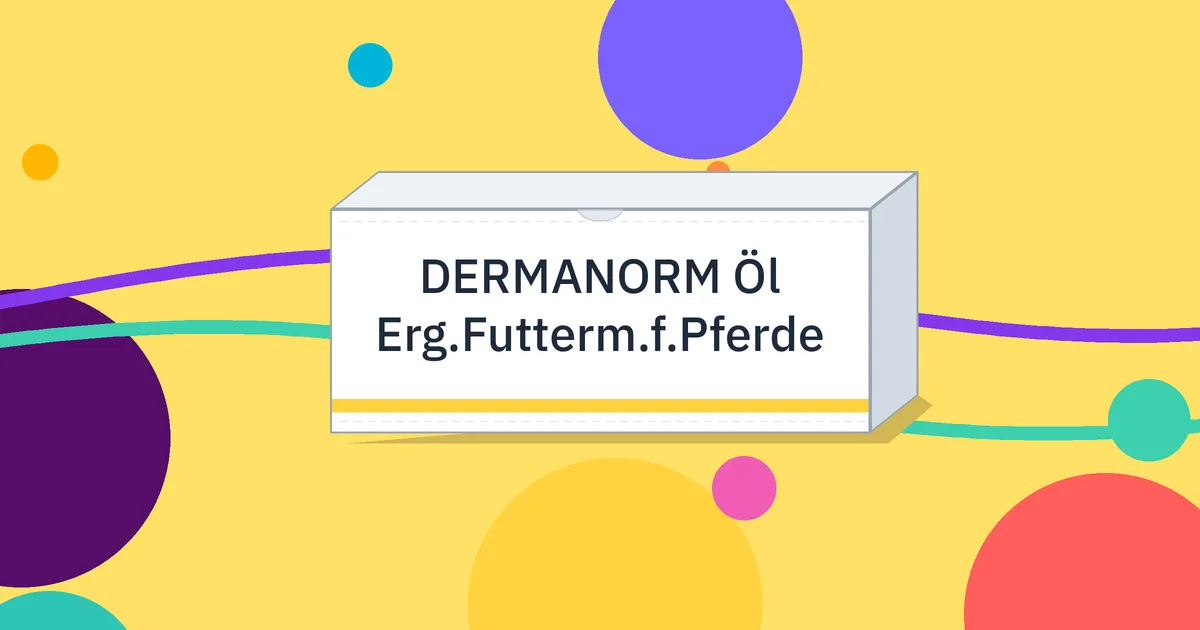 Symbolbild: Packung mit der Aufschrift DERMANORM Öl Erg.Futterm.f.Pferde (PZN 19712588) – Verfügbarkeit und Bezug in Apotheken in Frankfurt am Main