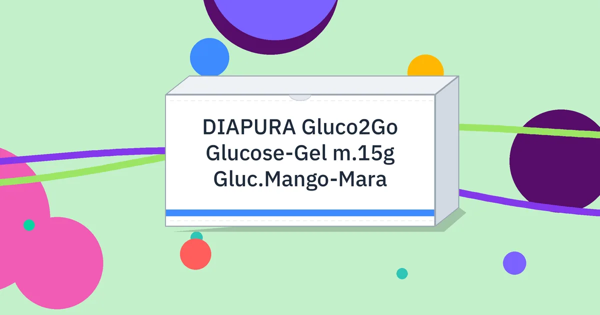 Symbolbild: Packung mit der Aufschrift DIAPURA Gluco2Go Glucose-Gel m.15g Gluc.Mango-Mara (PZN 20513339) – Verfügbarkeit und Bezug in Apotheken in Frankfurt am Main