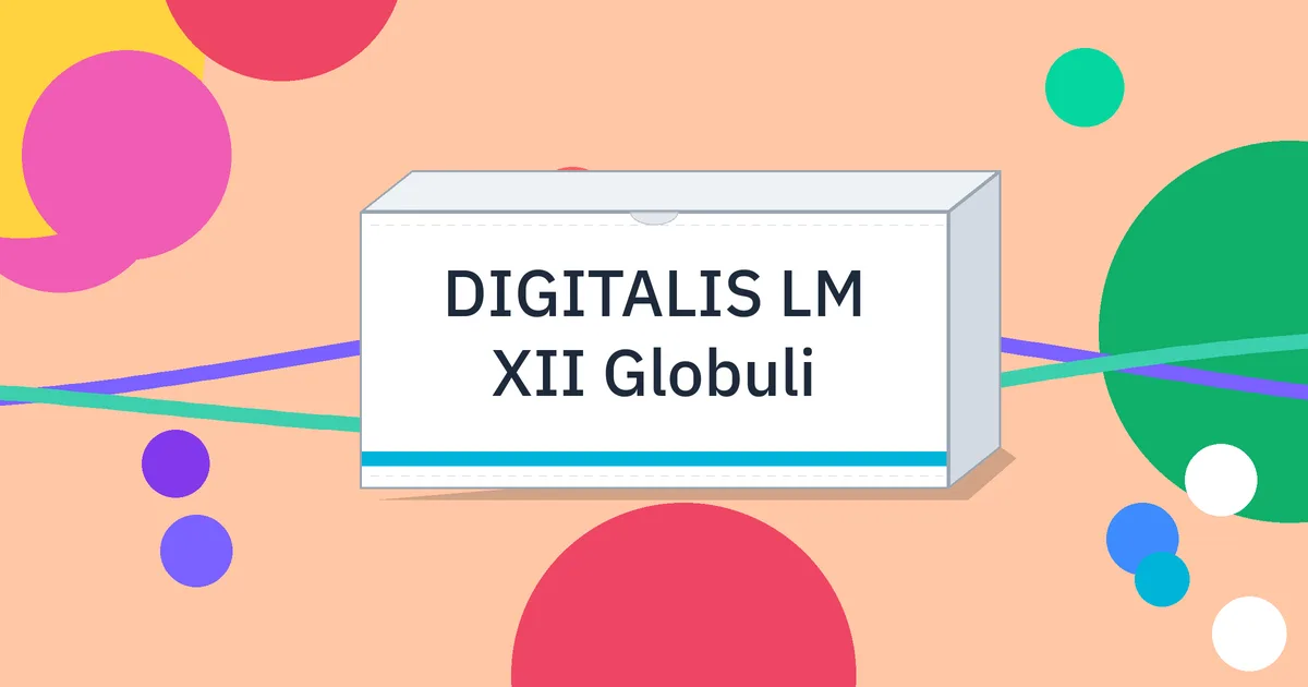 Symbolbild: Packung mit der Aufschrift DIGITALIS LM XII Globuli (PZN 04504364) – Verfügbarkeit und Bezug in Apotheken in Frankfurt am Main