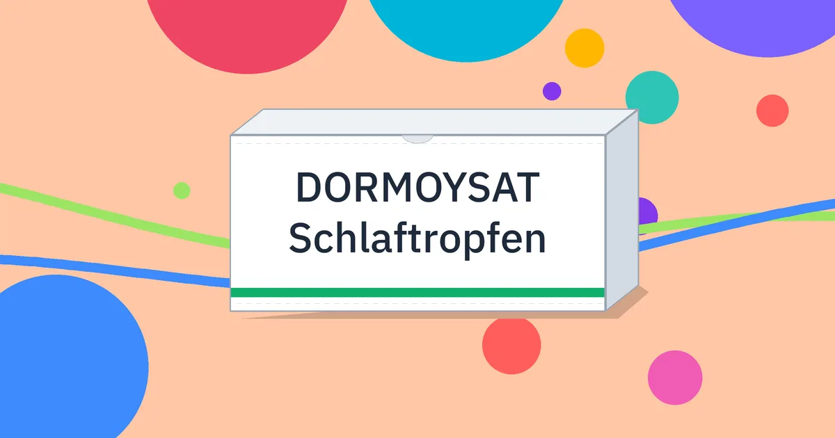 Symbolbild: Packung mit der Aufschrift DORMOYSAT Schlaftropfen (PZN 20401451) – Verfügbarkeit und Bezug in Apotheken in Frankfurt am Main