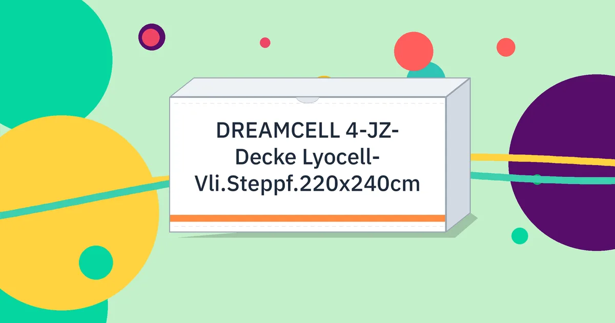 Symbolbild: Packung mit der Aufschrift DREAMCELL 4-JZ-Decke Lyocell-Vli.Steppf.220x240cm (PZN 18336456) – Verfügbarkeit und Bezug in Apotheken in Frankfurt am Main
