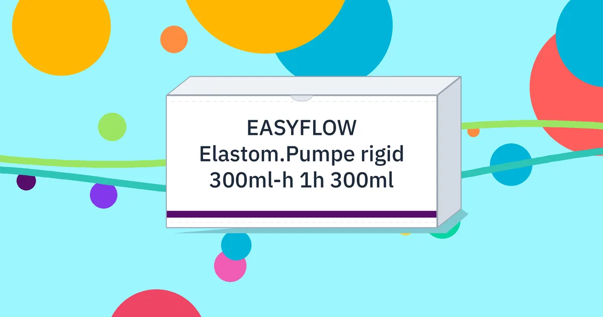 Symbolbild: Packung mit der Aufschrift EASYFLOW Elastom.Pumpe rigid 300ml-h 1h 300ml (PZN 19262843) – Verfügbarkeit und Bezug in Apotheken in Frankfurt am Main