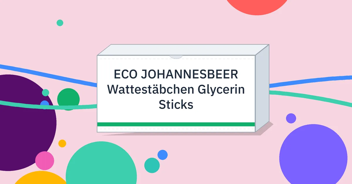 Symbolbild: Packung mit der Aufschrift ECO JOHANNESBEER Wattestäbchen Glycerin Sticks (PZN 09220683) – Verfügbarkeit und Bezug in Apotheken in Frankfurt am Main