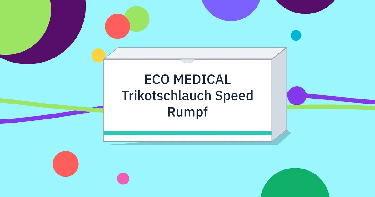 Symbolbild: Packung mit der Aufschrift ECO MEDICAL Trikotschlauch Speed Rumpf (PZN 00730603) – Verfügbarkeit und Bezug in Apotheken in Frankfurt am Main