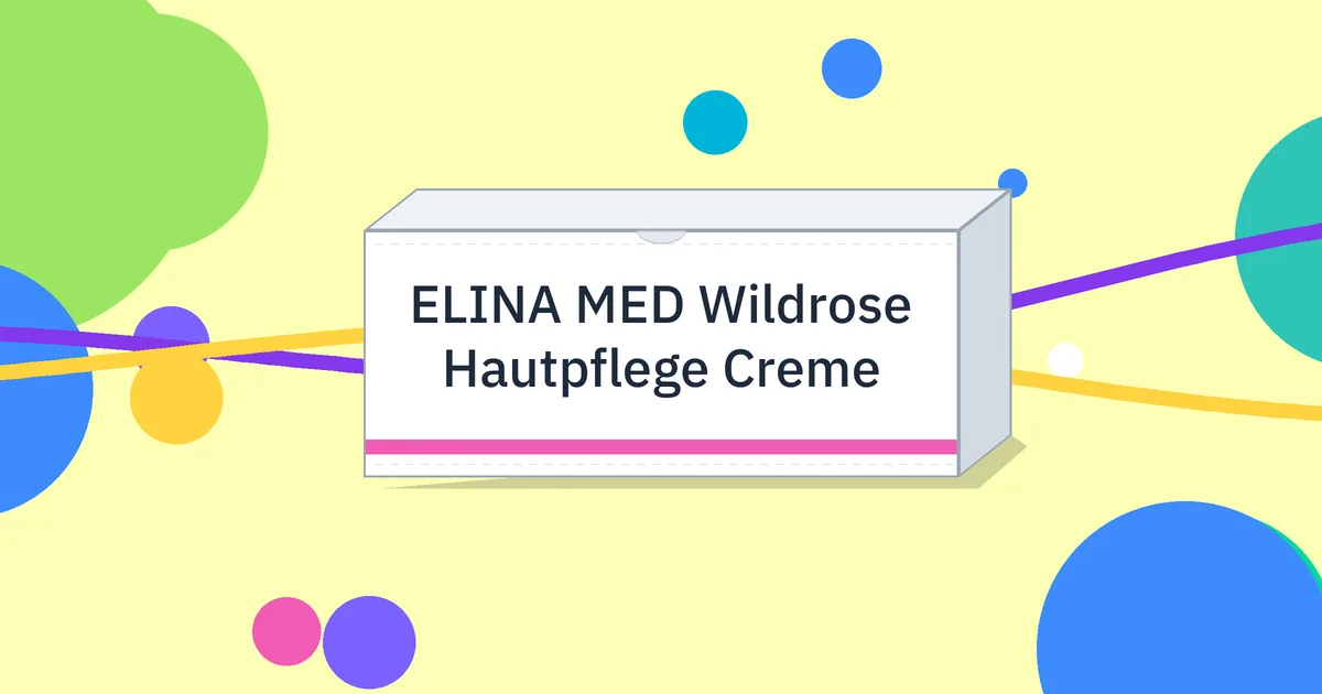 Symbolbild: Packung mit der Aufschrift ELINA MED Wildrose Hautpflege Creme (PZN 10710369) – Verfügbarkeit und Bezug in Apotheken in Frankfurt am Main