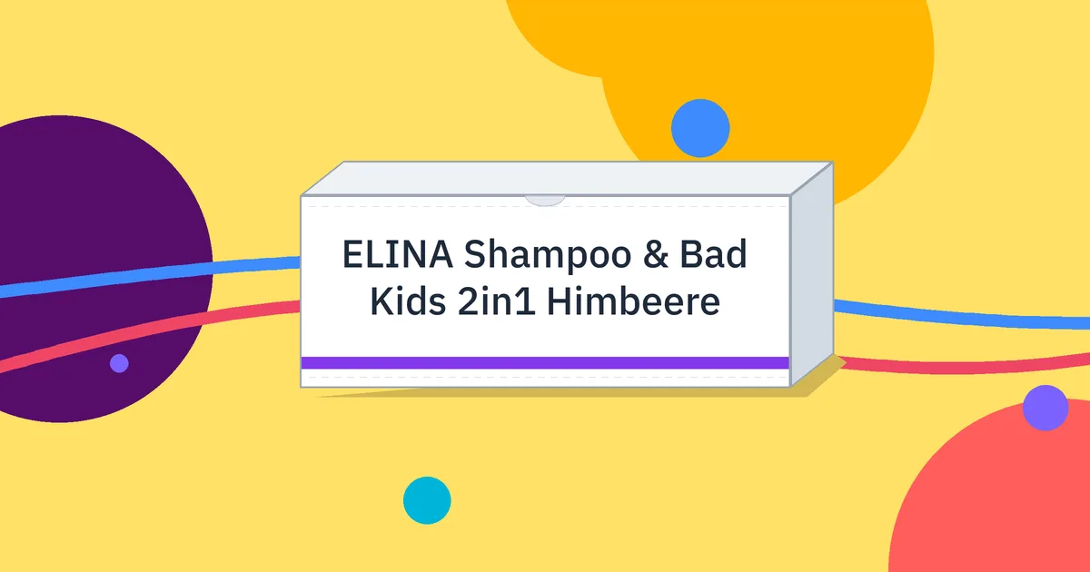 Symbolbild: Packung mit der Aufschrift ELINA Shampoo & Bad Kids 2in1 Himbeere (PZN 11061275) – Verfügbarkeit und Bezug in Apotheken in Frankfurt am Main