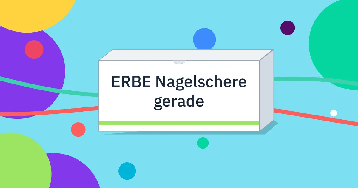 Symbolbild: Packung mit der Aufschrift ERBE Nagelschere gerade (PZN 20052861) – Verfügbarkeit und Bezug in Apotheken in Frankfurt am Main