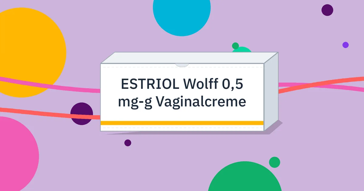 Symbolbild: Packung mit der Aufschrift ESTRIOL Wolff 0,5 mg-g Vaginalcreme (PZN 11236272) – Verfügbarkeit und Bezug in Apotheken in Frankfurt am Main
