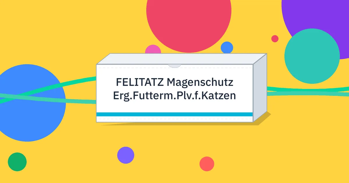 Symbolbild: Packung mit der Aufschrift FELITATZ Magenschutz Erg.Futterm.Plv.f.Katzen (PZN 15813996) – Verfügbarkeit und Bezug in Apotheken in Frankfurt am Main
