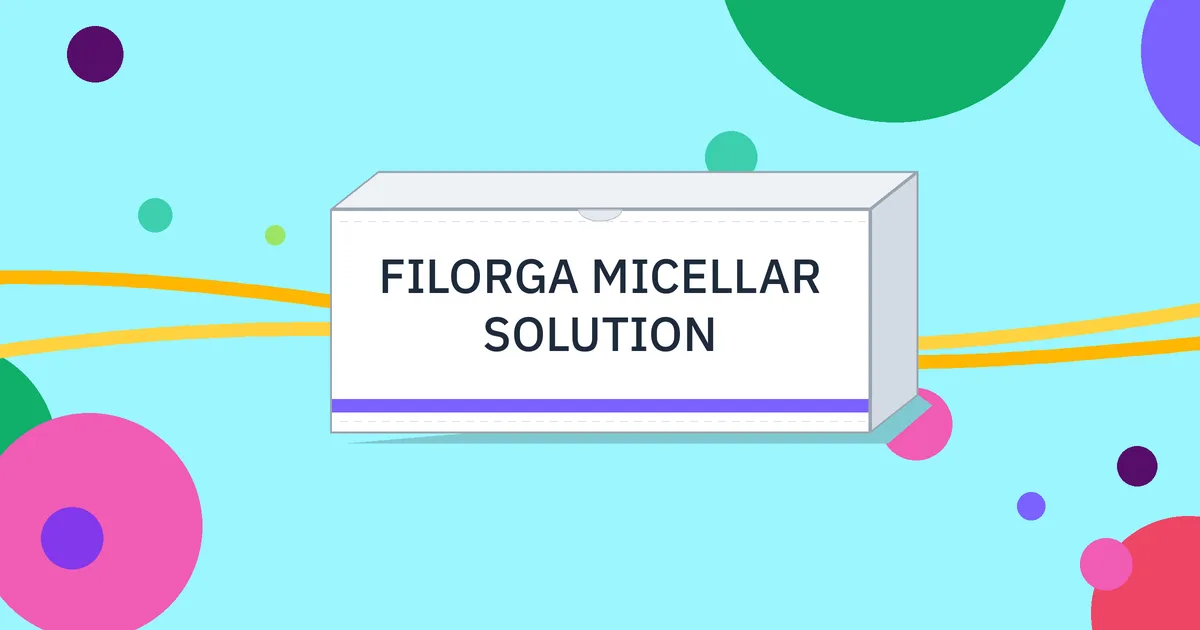 Symbolbild: Packung mit der Aufschrift FILORGA MICELLAR SOLUTION (PZN 18897893) – Verfügbarkeit und Bezug in Apotheken in Frankfurt am Main