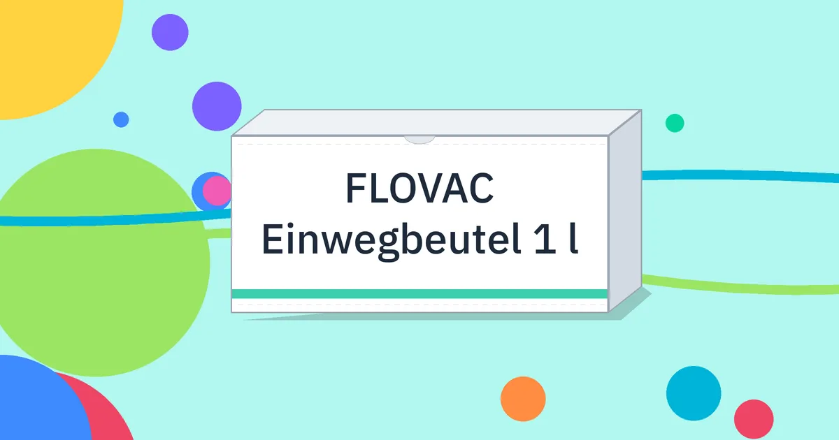 Symbolbild: Packung mit der Aufschrift FLOVAC Einwegbeutel 1 l (PZN 12601331) – Verfügbarkeit und Bezug in Apotheken in Frankfurt am Main