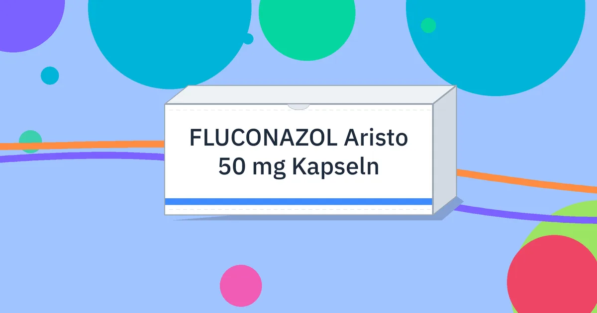 Symbolbild: Packung mit der Aufschrift FLUCONAZOL Aristo 50 mg Kapseln (PZN 05507471) – Verfügbarkeit und Bezug in Apotheken in Frankfurt am Main