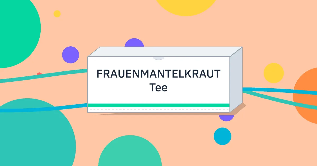 Symbolbild: Packung mit der Aufschrift FRAUENMANTELKRAUT Tee (PZN 10629325) – Verfügbarkeit und Bezug in Apotheken in Frankfurt am Main