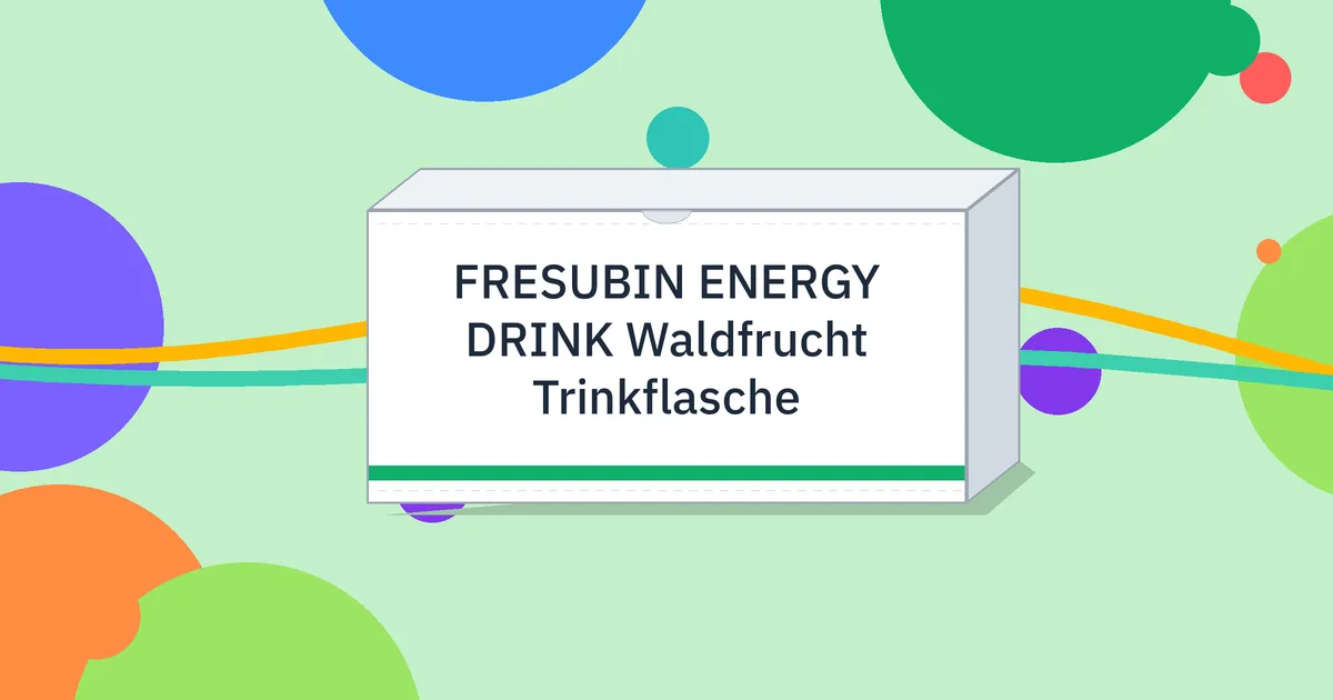 Symbolbild: Packung mit der Aufschrift FRESUBIN ENERGY DRINK Waldfrucht Trinkflasche (PZN 19873647) – Verfügbarkeit und Bezug in Apotheken in Frankfurt am Main