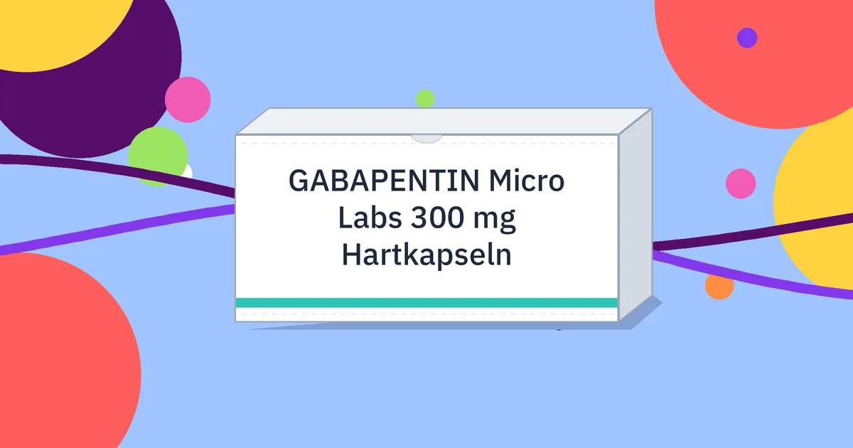 Symbolbild: Packung mit der Aufschrift GABAPENTIN Micro Labs 300 mg Hartkapseln (PZN 10517112) – Verfügbarkeit und Bezug in Apotheken in Frankfurt am Main