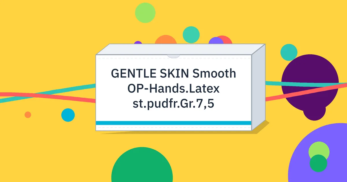 Symbolbild: Packung mit der Aufschrift GENTLE SKIN Smooth OP-Hands.Latex st.pudfr.Gr.7,5 (PZN 11154806) – Verfügbarkeit und Bezug in Apotheken in Frankfurt am Main