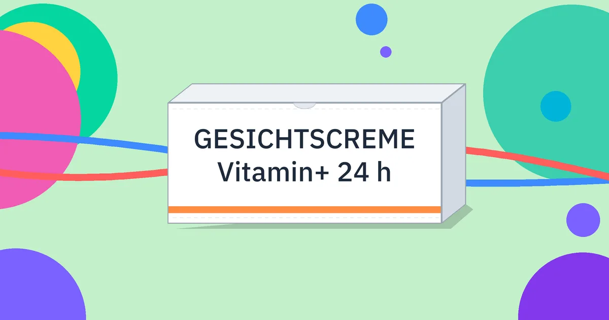 Symbolbild: Packung mit der Aufschrift GESICHTSCREME Vitamin+ 24 h (PZN 19688418) – Verfügbarkeit und Bezug in Apotheken in Frankfurt am Main