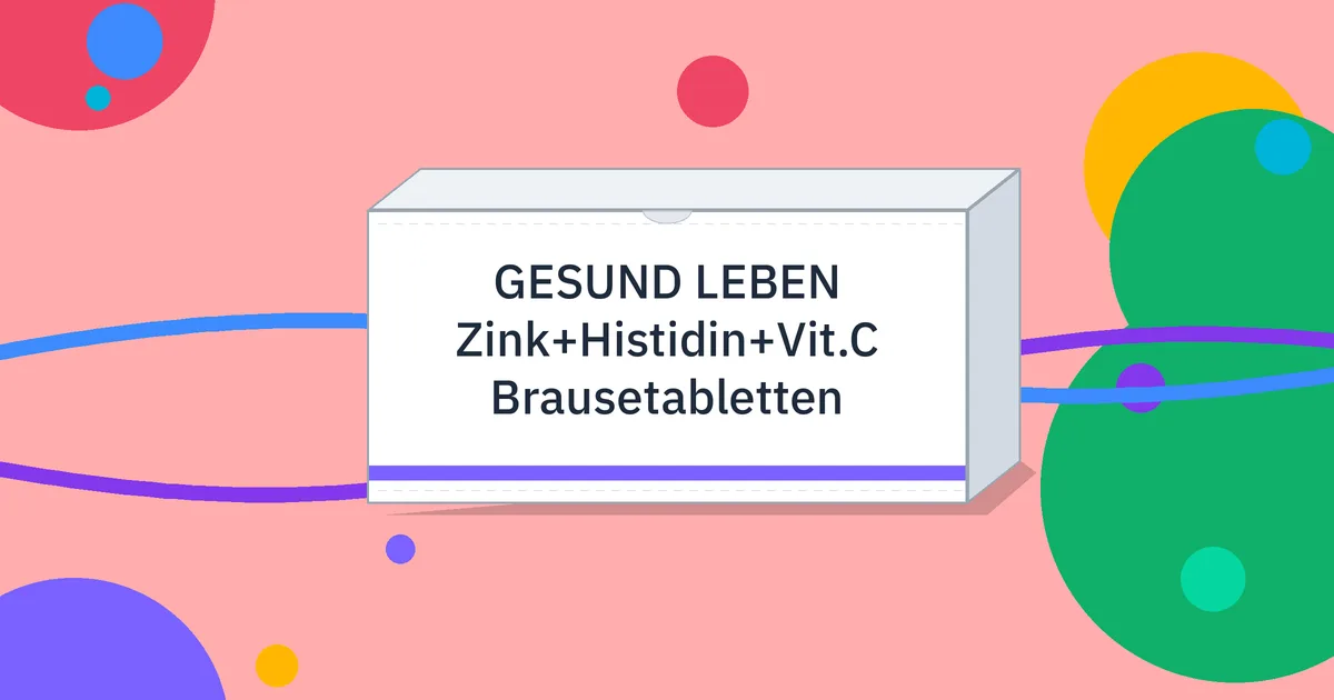 Symbolbild: Packung mit der Aufschrift GESUND LEBEN Zink+Histidin+Vit.C Brausetabletten (PZN 05100574) – Verfügbarkeit und Bezug in Apotheken in Frankfurt am Main